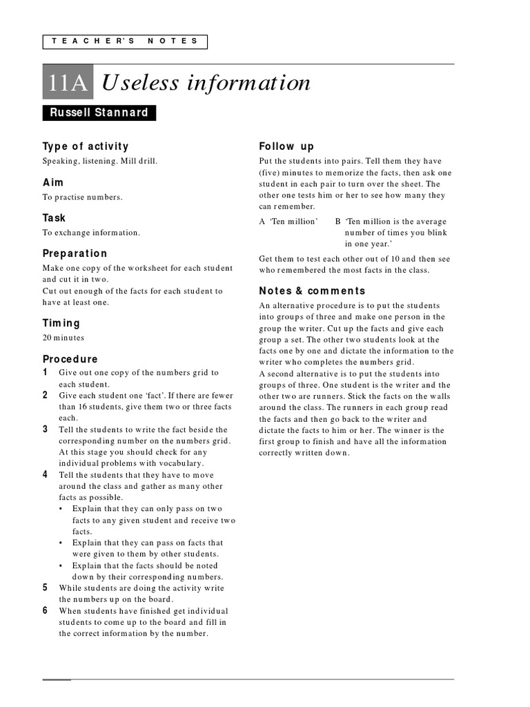 Useless Information | PDF