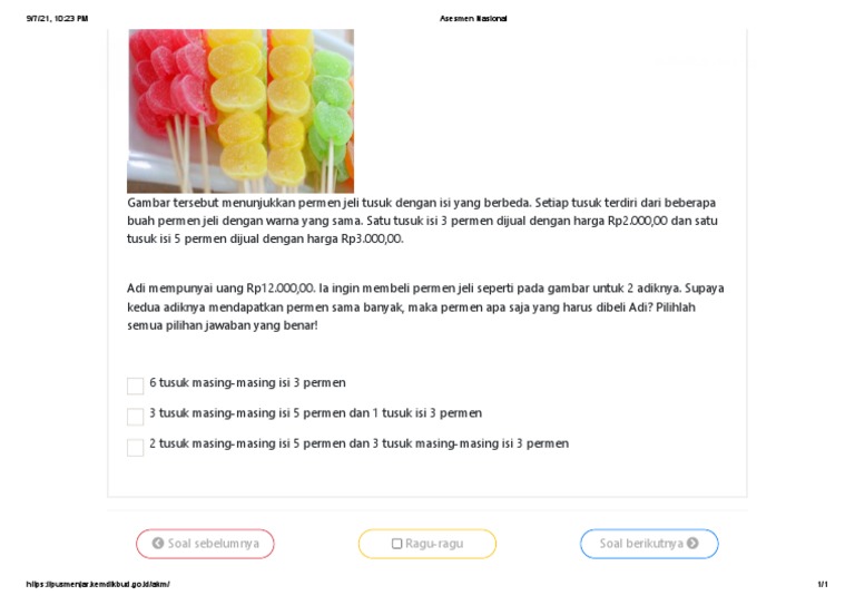 Pusmenjar: Aplikasi Anbk P130100230 - Amir | PDF