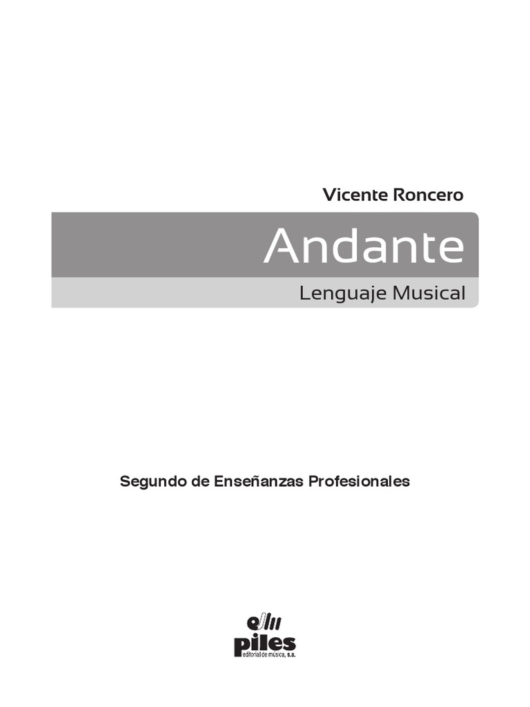 Andante Lenguaje Musical | PDF | Sonido | Acorde (Música)