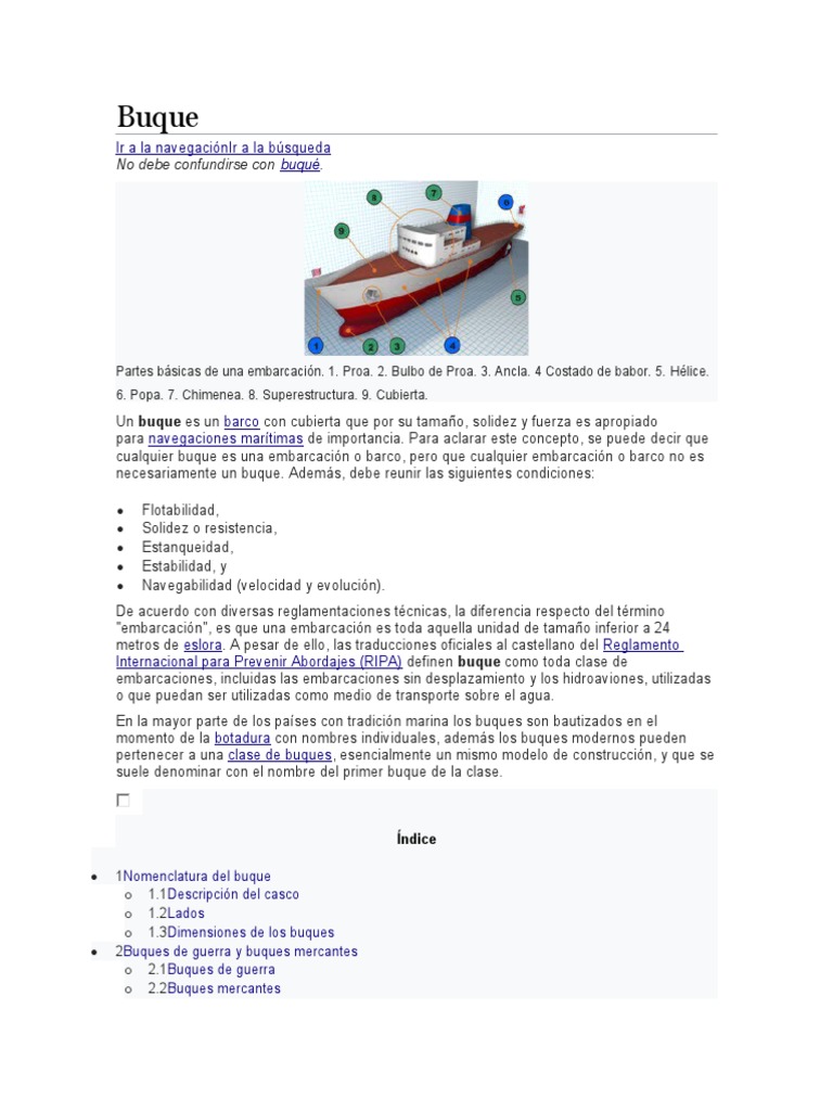 Partes de Un Buque | PDF | Barcos | Buques