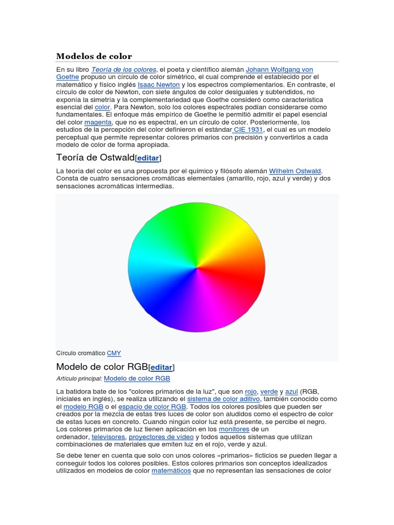 Modelos de Color | PDF | Color | Percepción visual