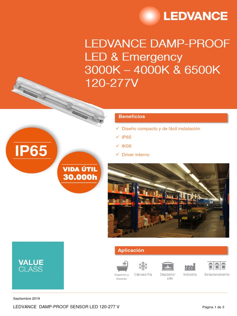 DAMP PROOF LED Emergency | PDF | Diodo emisor de luz | Electrodinámica