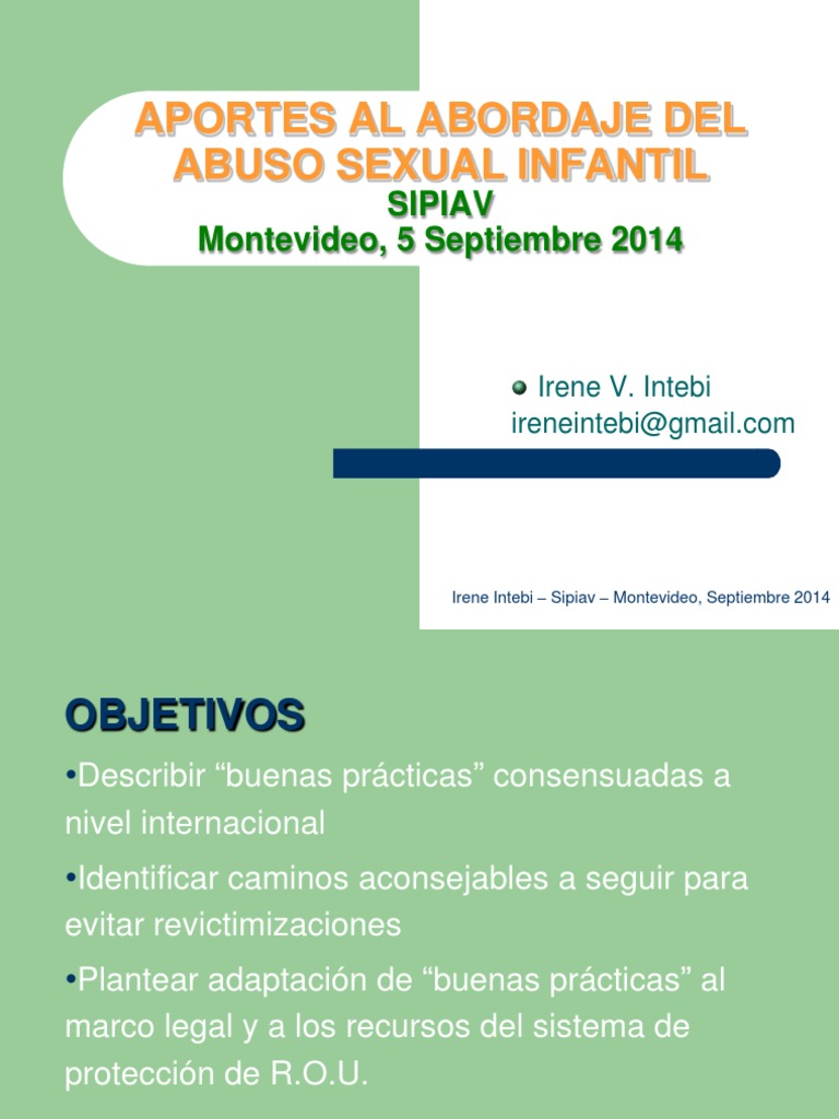 Aportesalabordajedelabusosexualinfantil Irene Intebi 2014 | PDF | Abuso ...