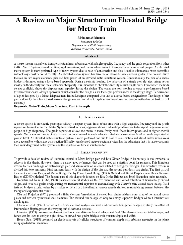 Elevated Metro Bridge Structure Review | PDF | Rapid Transit | Bridge