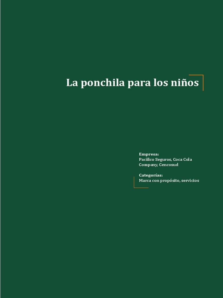 Caso 13 La Ponchila para Los Niños RSC 2018-Pp 125-133 | PDF | Perú | Seguro