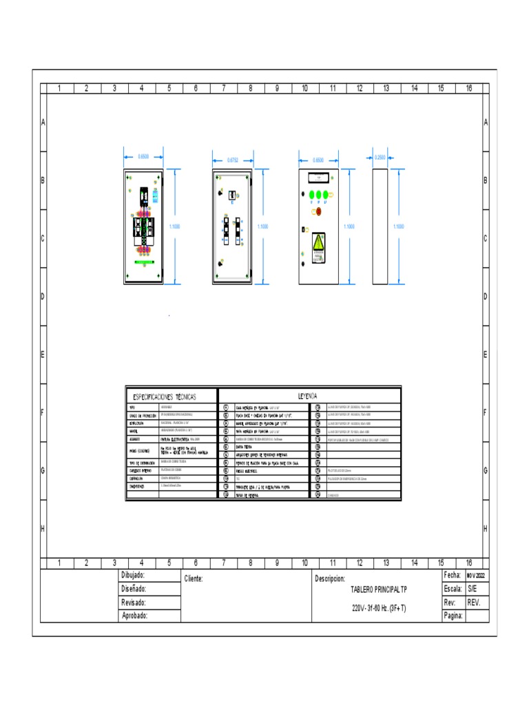 Tablero Principal TP 220V - 3f - 60 Hz. (3F+ T) | PDF