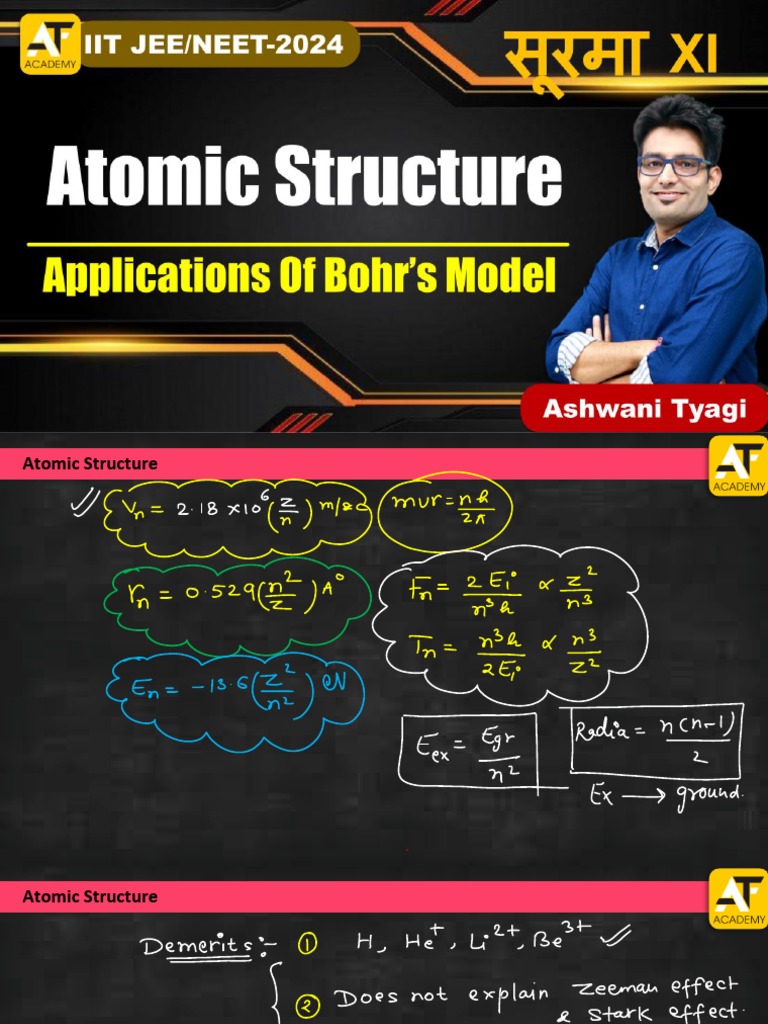 Soorma Batch Atomic Structure Applications of Bohr's Model | PDF ...
