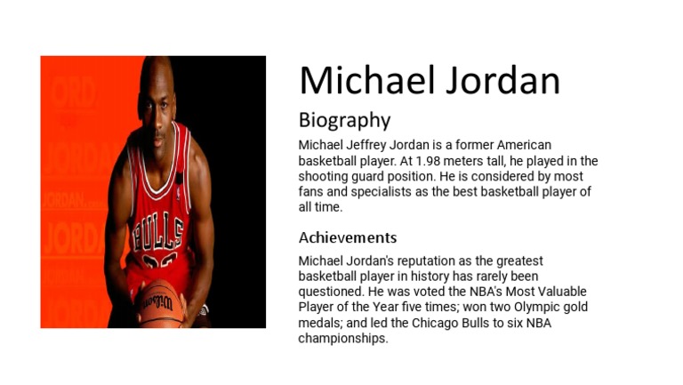 Michael Jordan: Basketball Legend | PDF