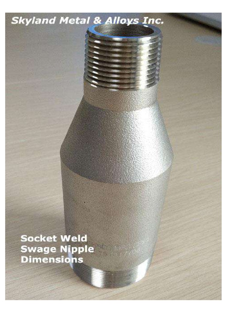 Socket Weld Swage Nipple | PDF | Pipe (Fluid Conveyance) | Welding