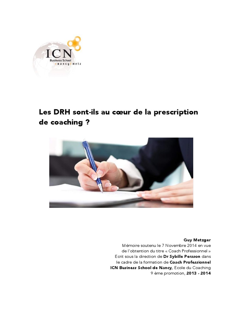 2014 Mémoire Guy Metzger | PDF | Gestion des ressources humaines | Business