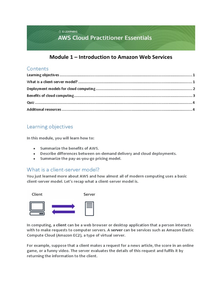 AWS Cloud Practitioner Official Modules | PDF | Cloud Computing | Amazon Web Services