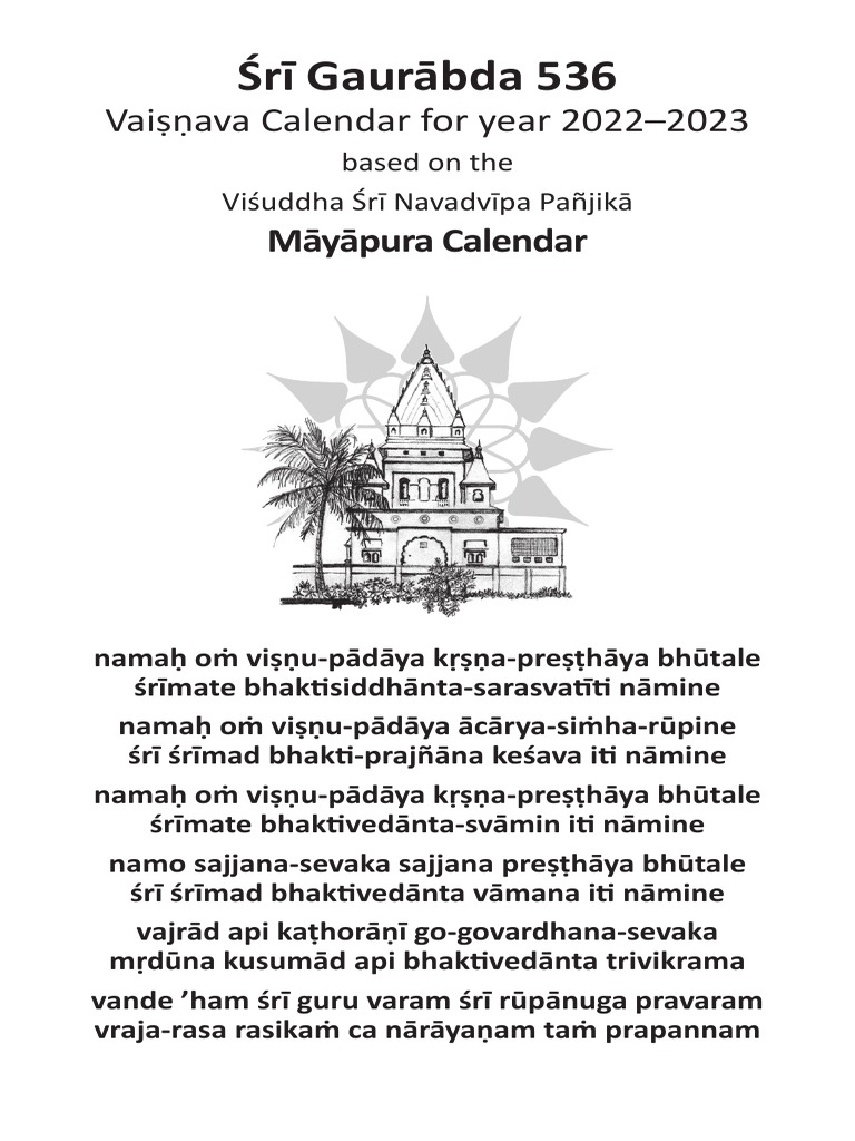 Bhakta Bandhav Calendar 2022 2023 | PDF | Spice | Foods