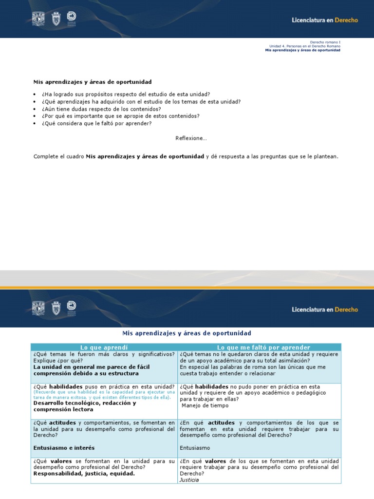 Ramireze - Mis Aprendizajes y Areas de Oportunidad - U4 - DR | PDF ...