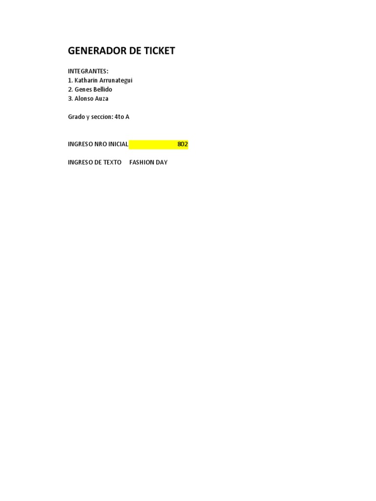 Ept Trabajo Tickets 1 | PDF