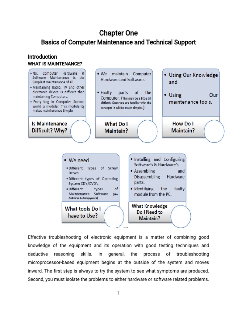 Basics of Computer Maintenance and Support | PDF | Computer File ...