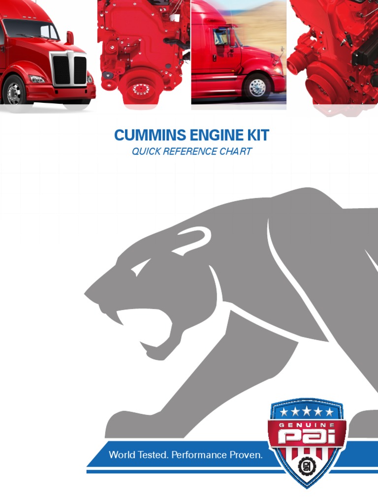 Cummins Referencia PAI | PDF | Piston | Cylinder (Engine)