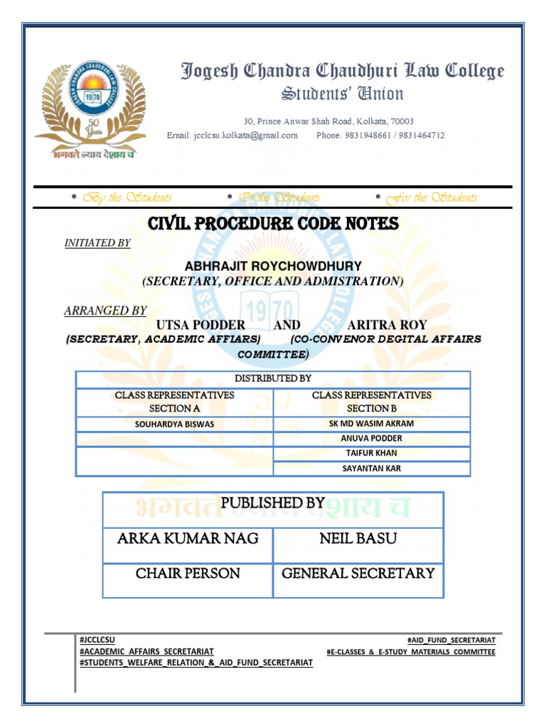 Civil Procedure Code Notes | PDF | Lawsuit | Judgment (Law)