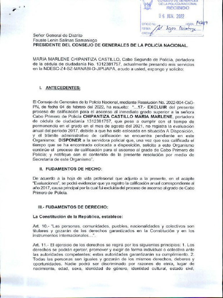 Chipantiza Castillo Maria Marlene | PDF | Policía | Ley Pública