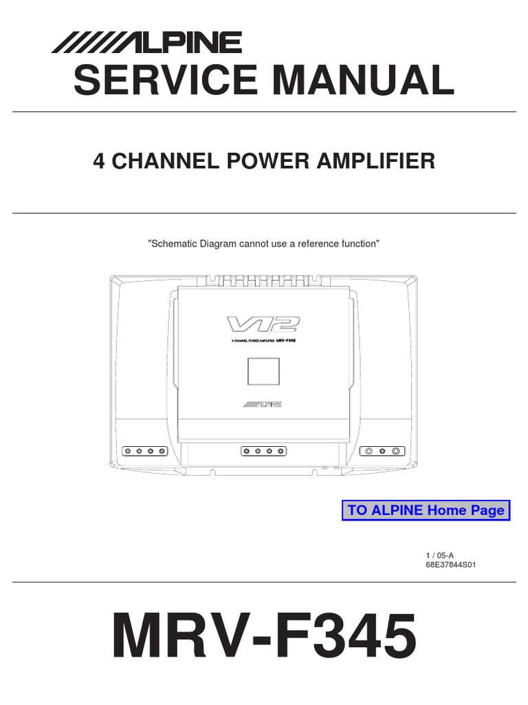 Alpine mrv-f345 SM | Download Free PDF | Amplifier | Fuse (Electrical)