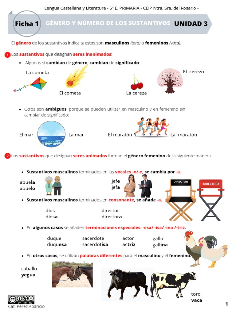 Unidad 3 Lengua Castellana 5° Primaria | PDF | Sustantivo | Lingüística