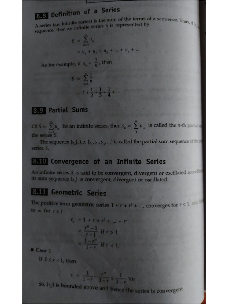 Infinite Series | PDF