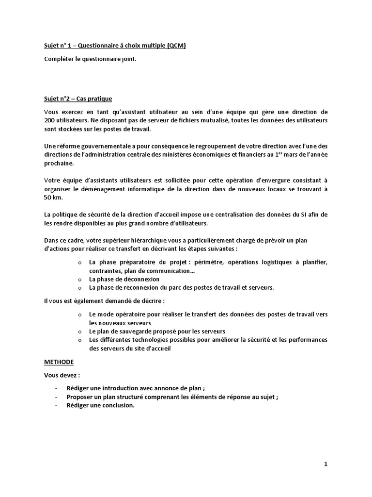 PAU 2020 Sujet | PDF | Serveur (Informatique) | Informatique