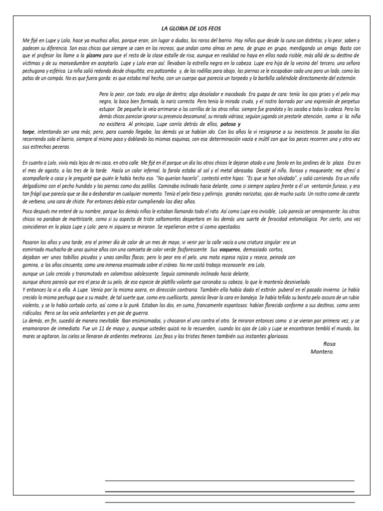 La Gloria de Los Feos | PDF