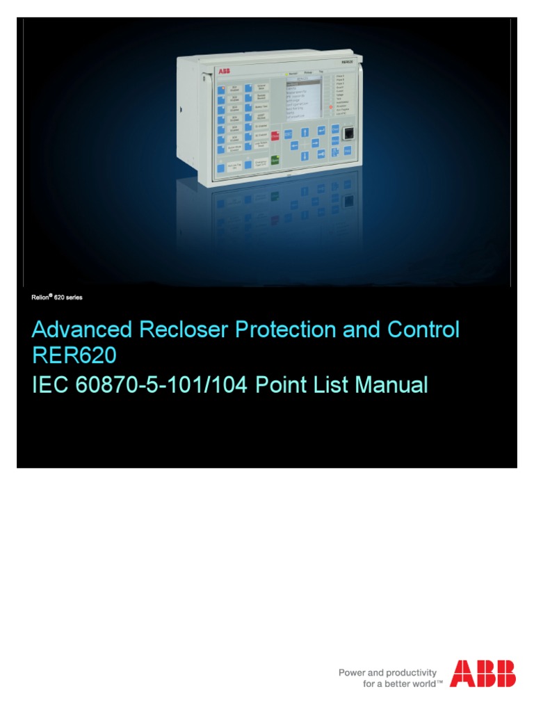 RER620 IEC 101-104 Point List Manual | PDF | Electric Power | Electricity
