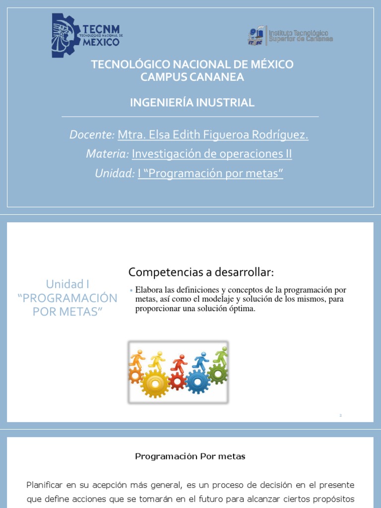 T1-S1-Programacion Por Metas | PDF | Programación lineal