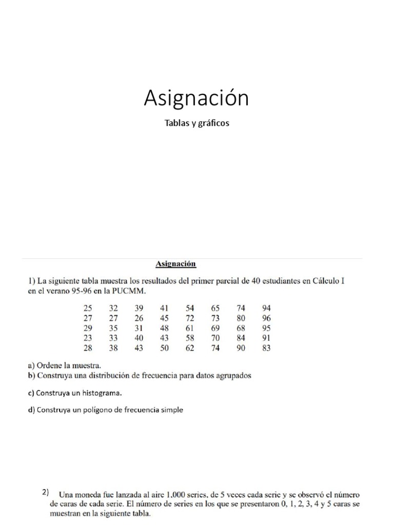 Asignación Tablas y Gráficos | PDF
