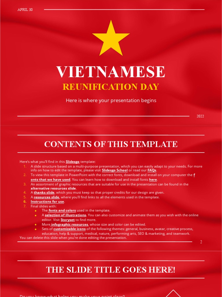 Vietnamese Reunification Day by Slidesgo | PDF | Planets | Mercury (Planet)