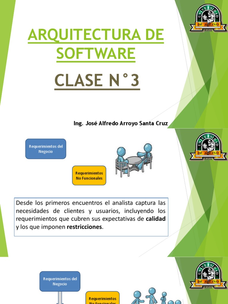 Clase 3 - Arquitectura de Software | PDF | Software | Usuario (informática)