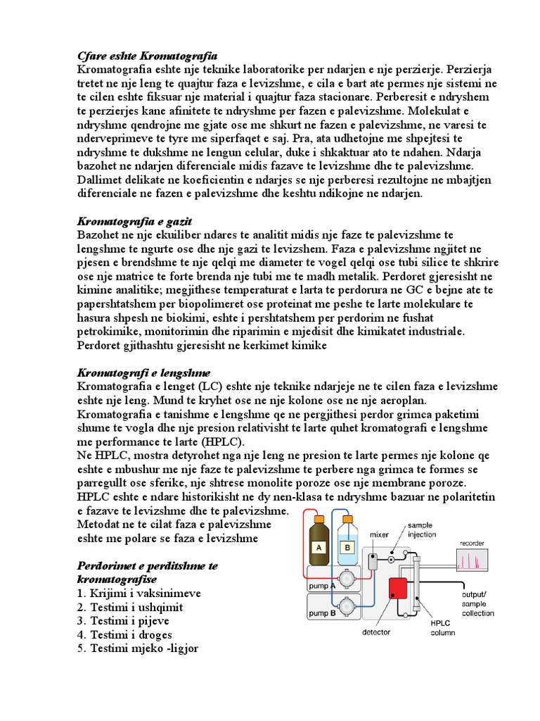 Cfare Eshte Kromatografia | PDF