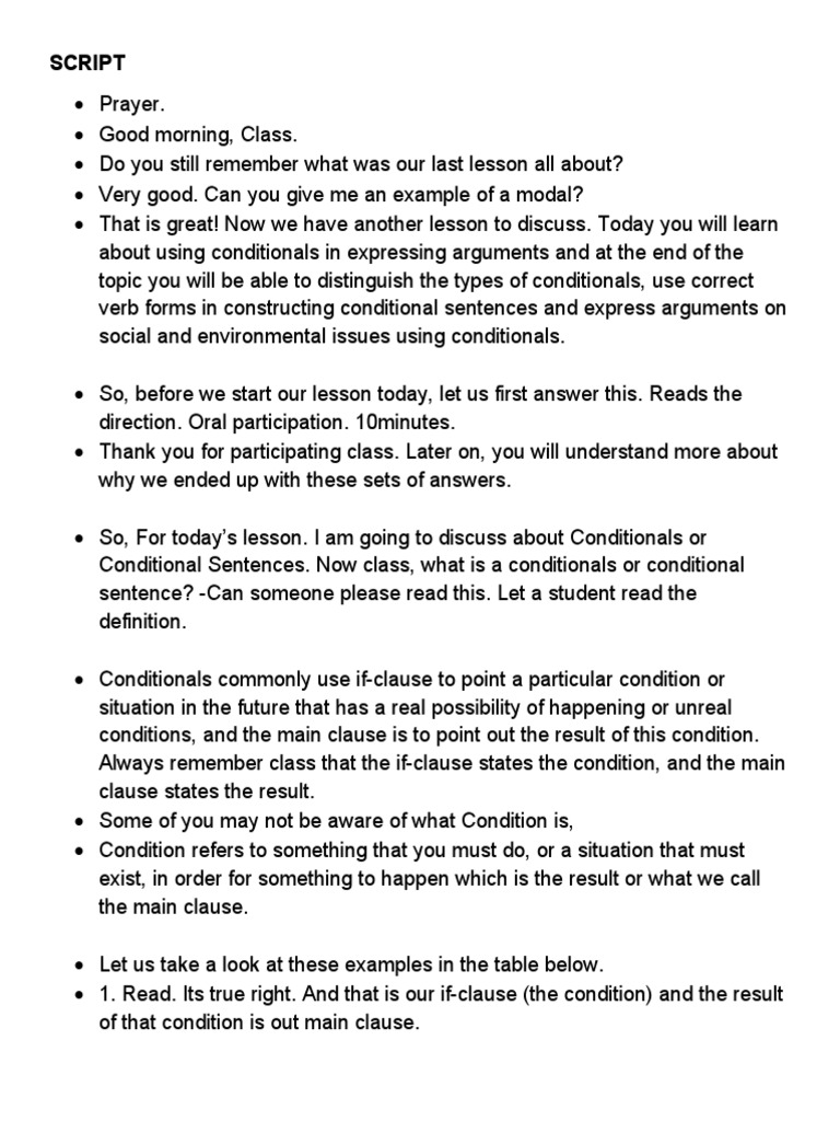 Module 2 Conditionals | PDF | Verb | Linguistics Module 2 Conditionals | PDF | Verb | Linguistics
