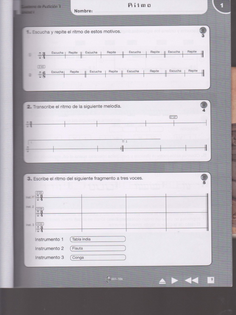 U1 Cuaderno de Audición 7 | PDF