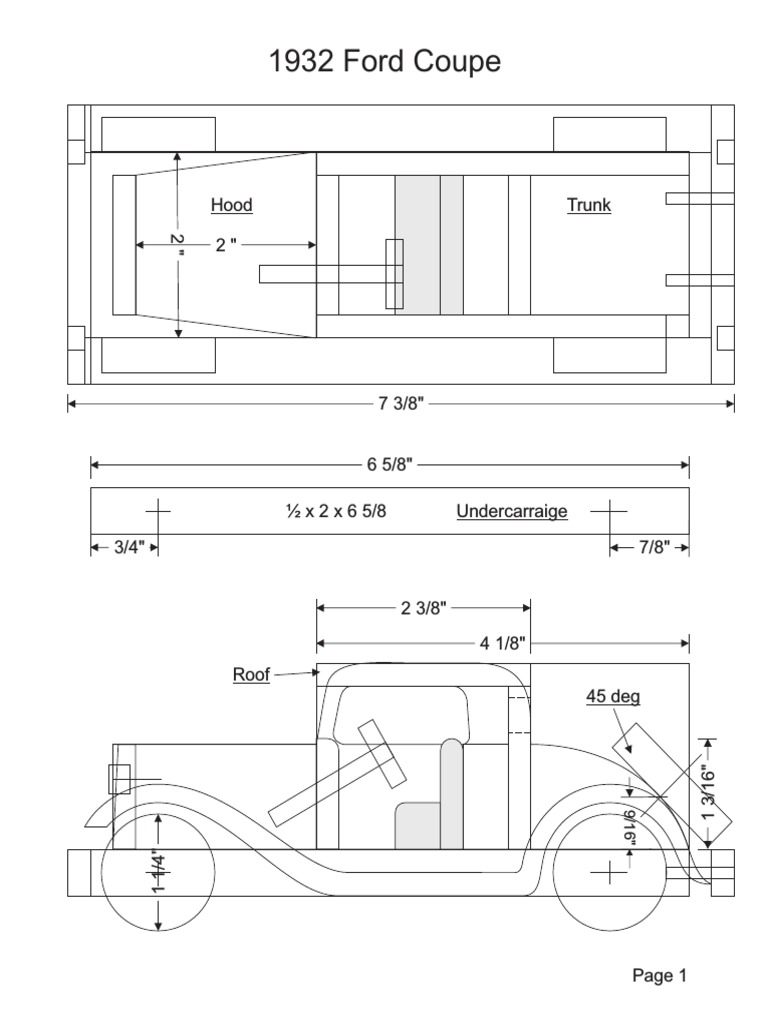 1932 Ford Coupe Plans | PDF | Motor Vehicle | Automotive Industry