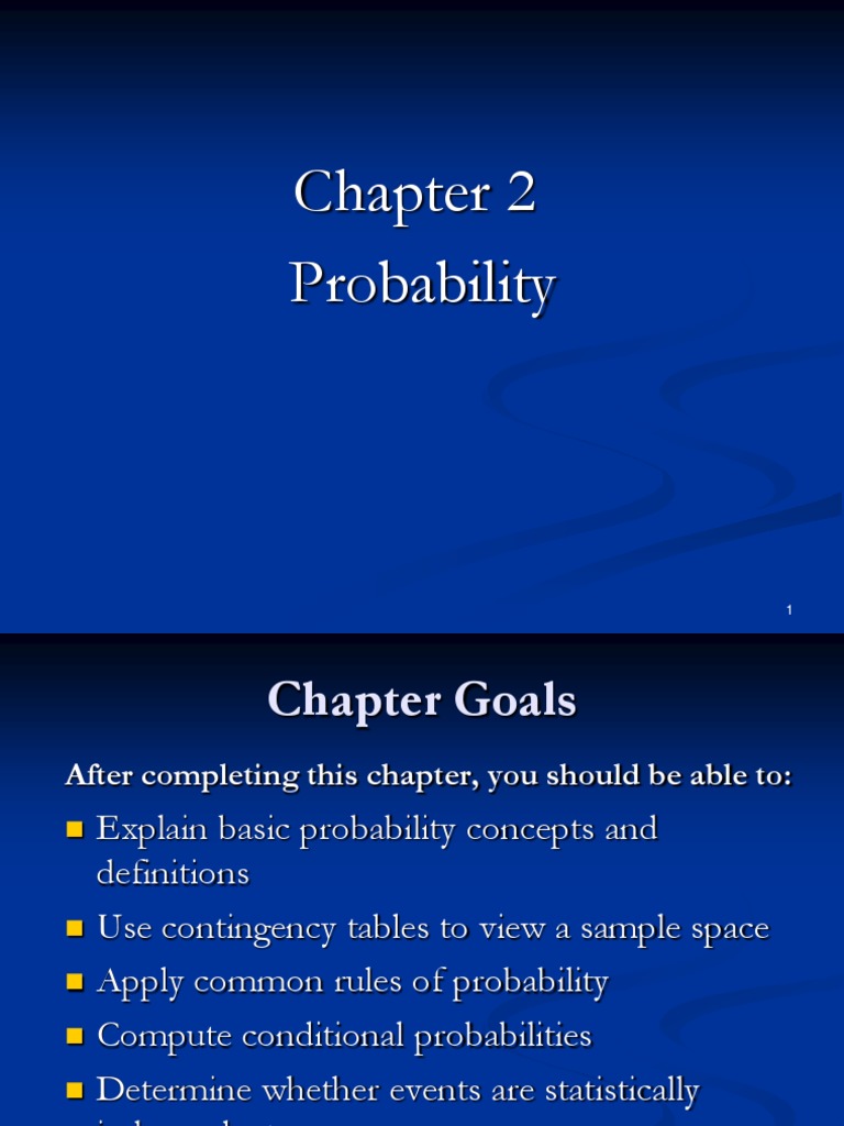 Chap02 Probability v1 | PDF | Probability | Statistics