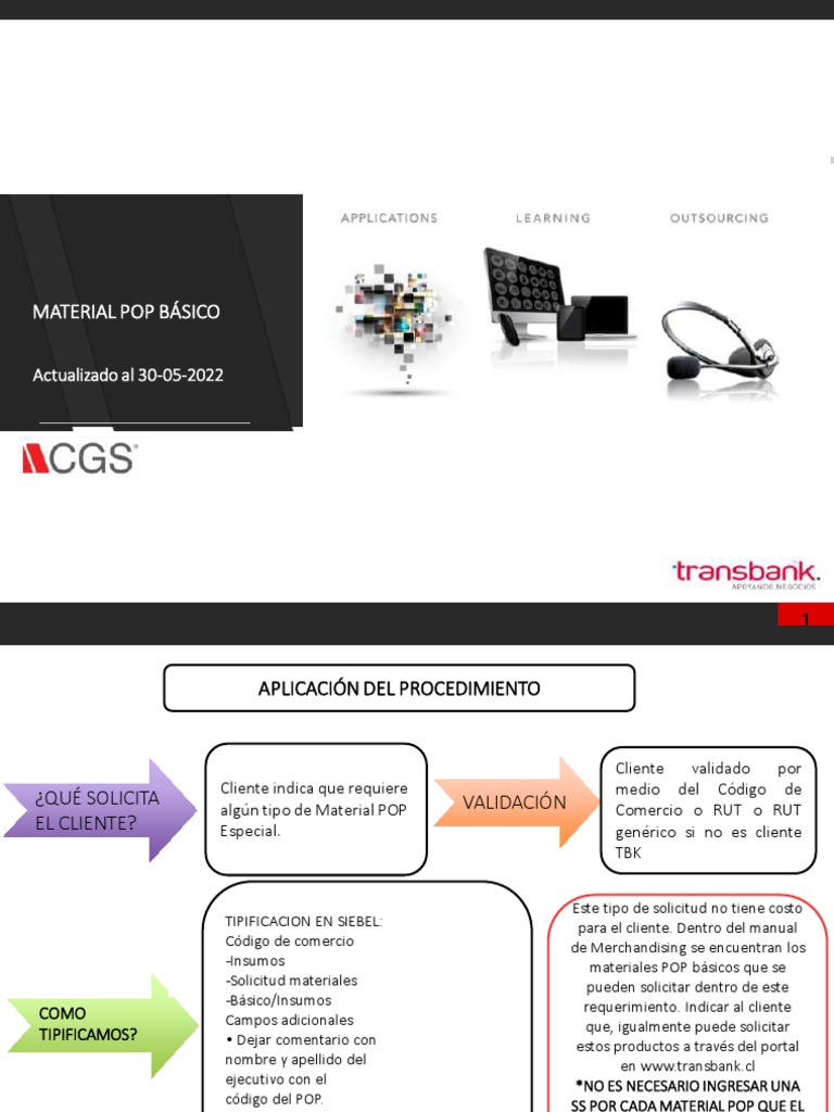 Procedimiento para Solicitar Material POP | PDF | Informática ...