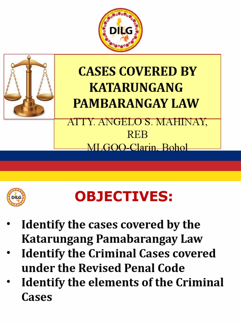 Overview of Katarungang Pambarangay Cases | PDF | Politics | Social Science