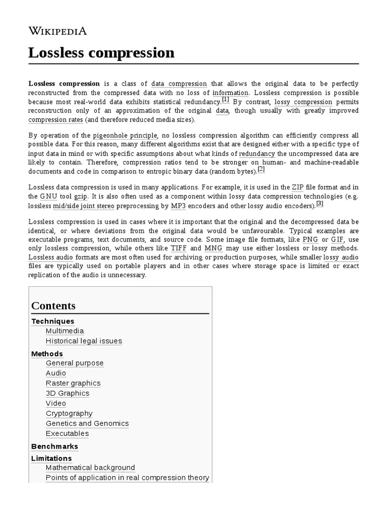 Lossless Compression | PDF | Data Compression | Applied Mathematics