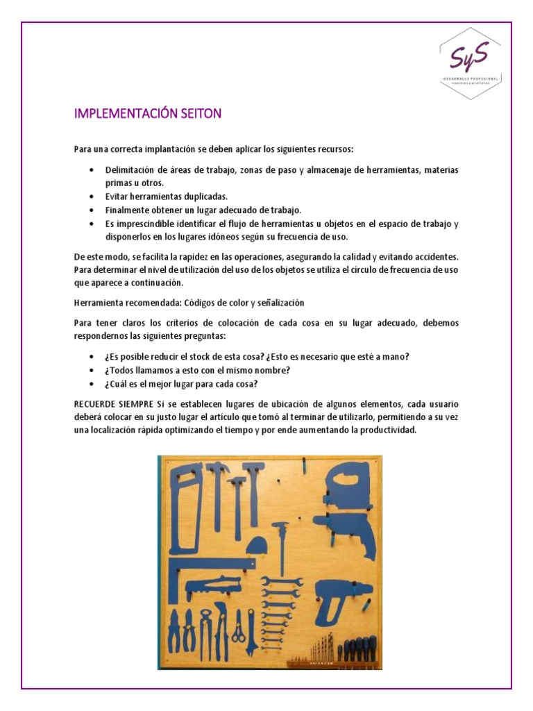 Implementacion Seiton | PDF