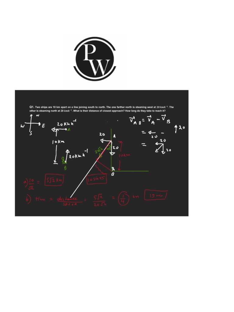 Kinematics Solution To Practice Sheet | PDF Kinematics Solution To Practice Sheet | PDF