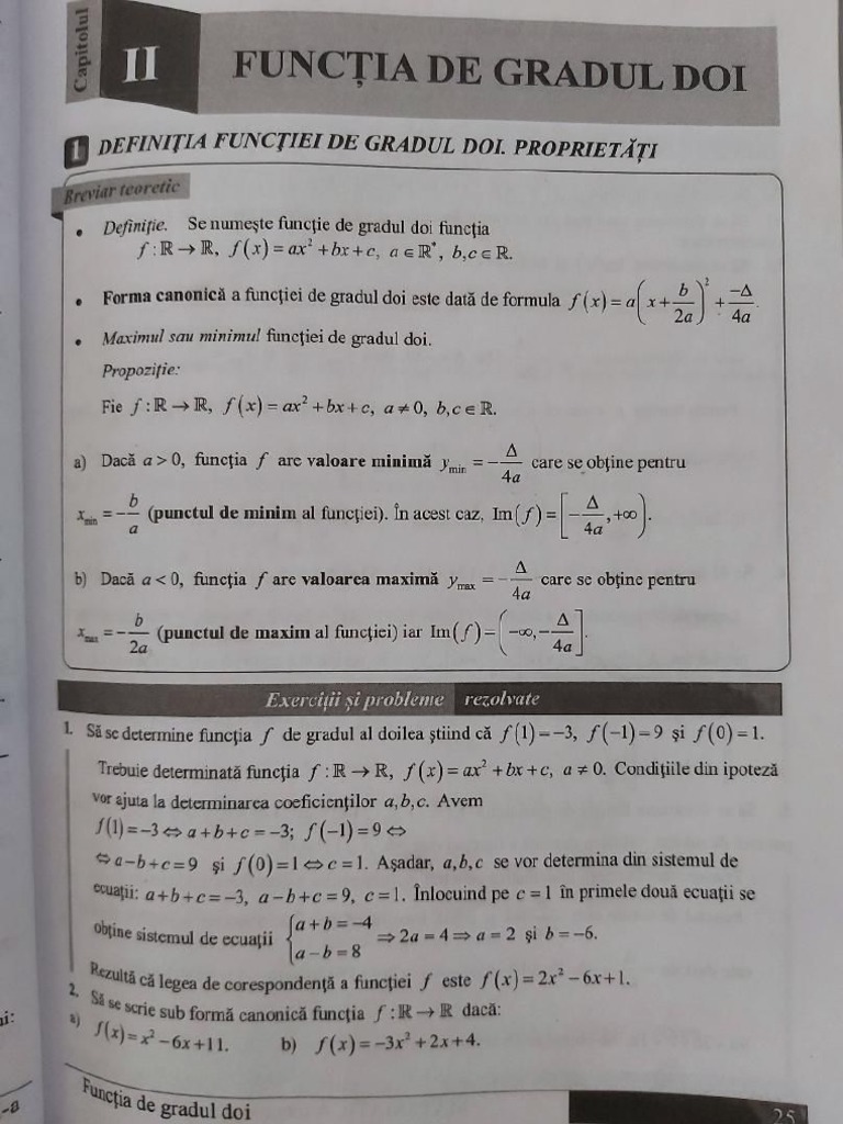 PDF Functii Grad 2 | PDF