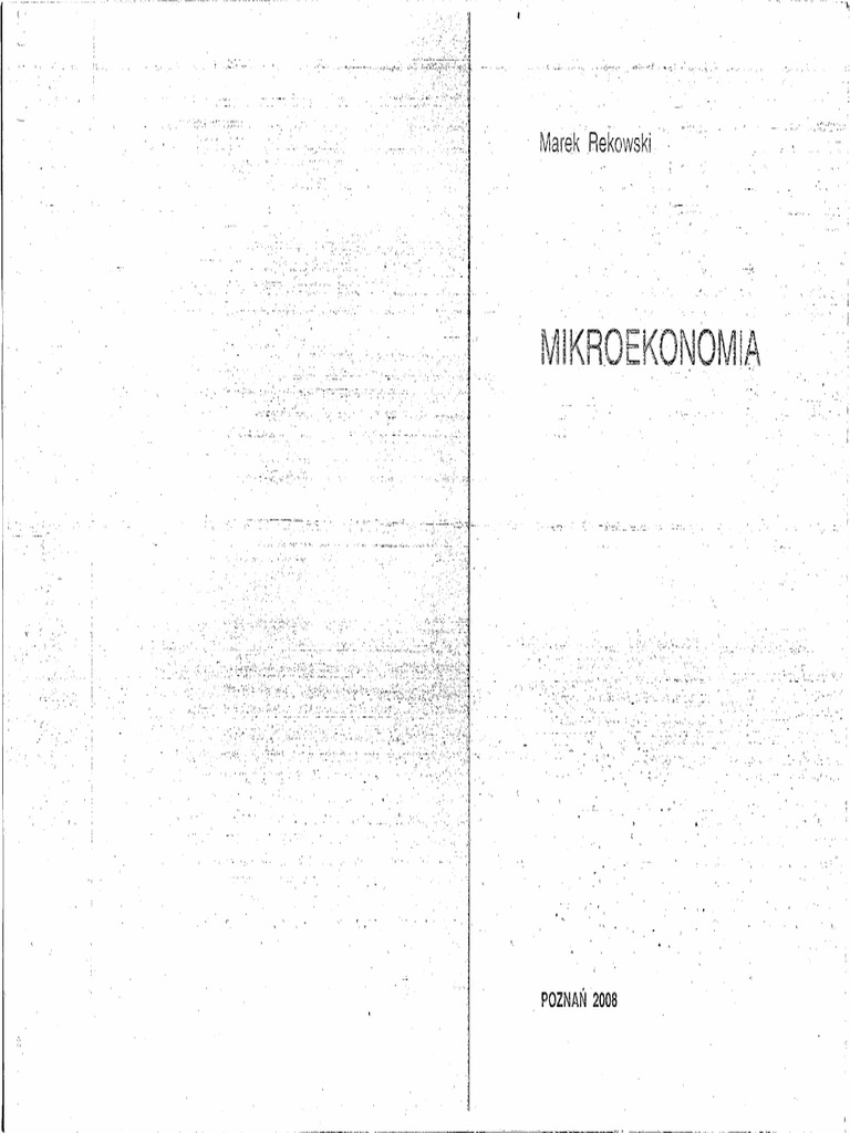 Mikroekonomia - Rekowski | PDF