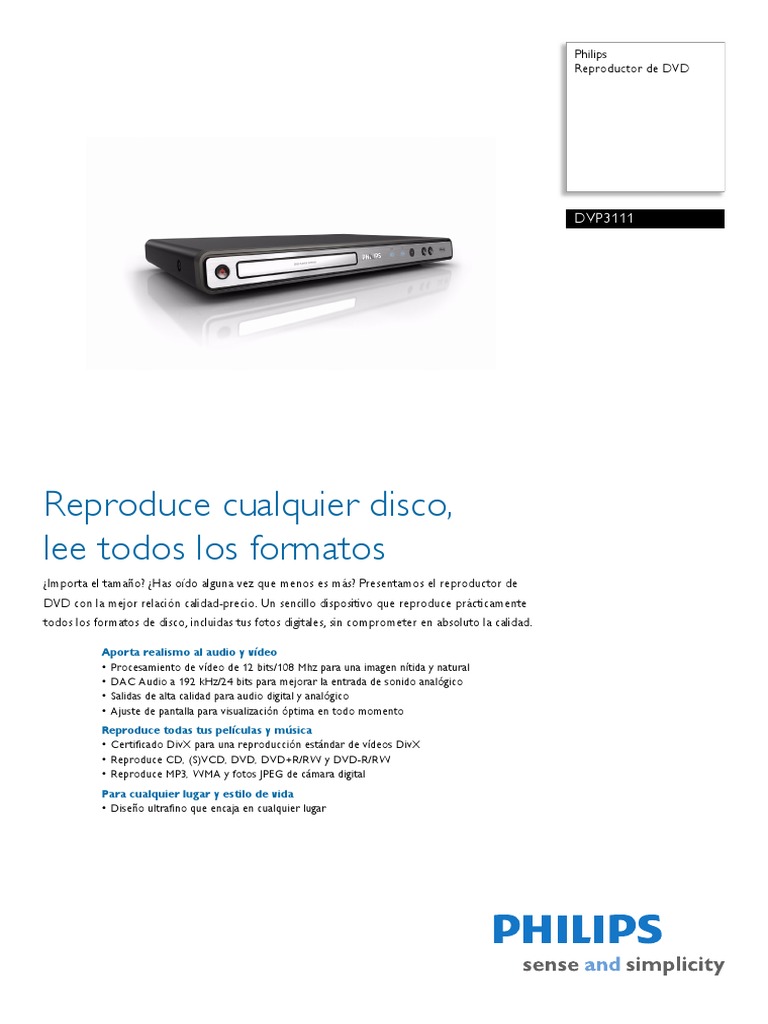Philips DVP-3111 - 12 | PDF | Mp3 | DVD