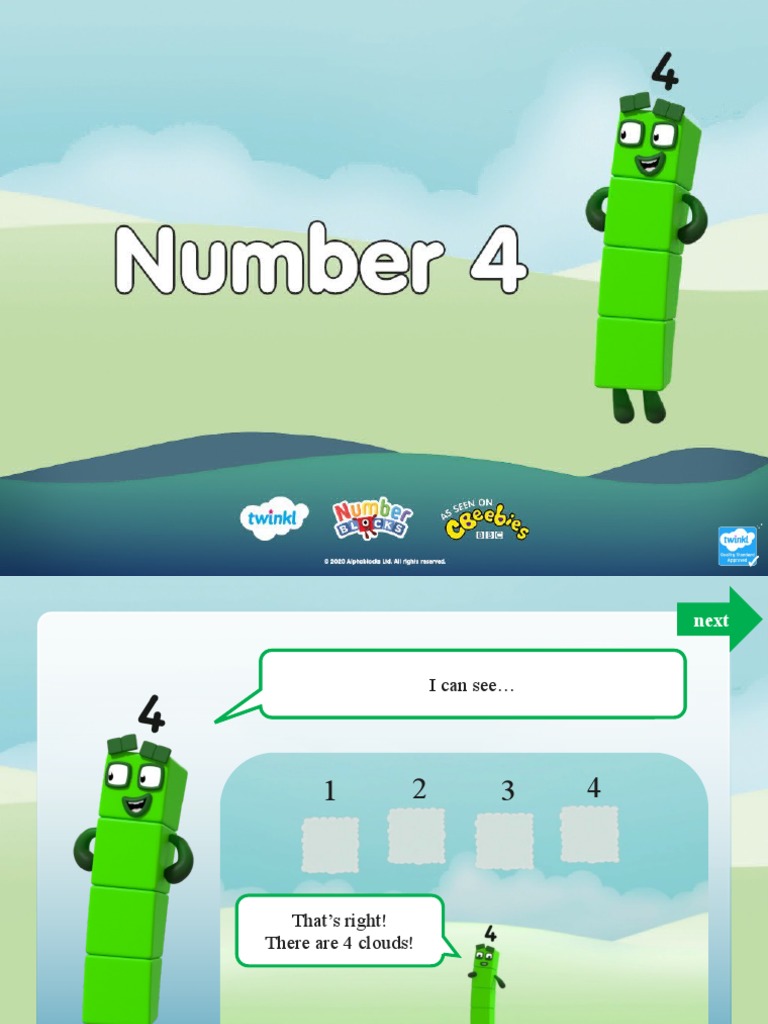 T M 32437 Numberblocks Number 4 Powerpoint - Ver - 13 | PDF | Language ...