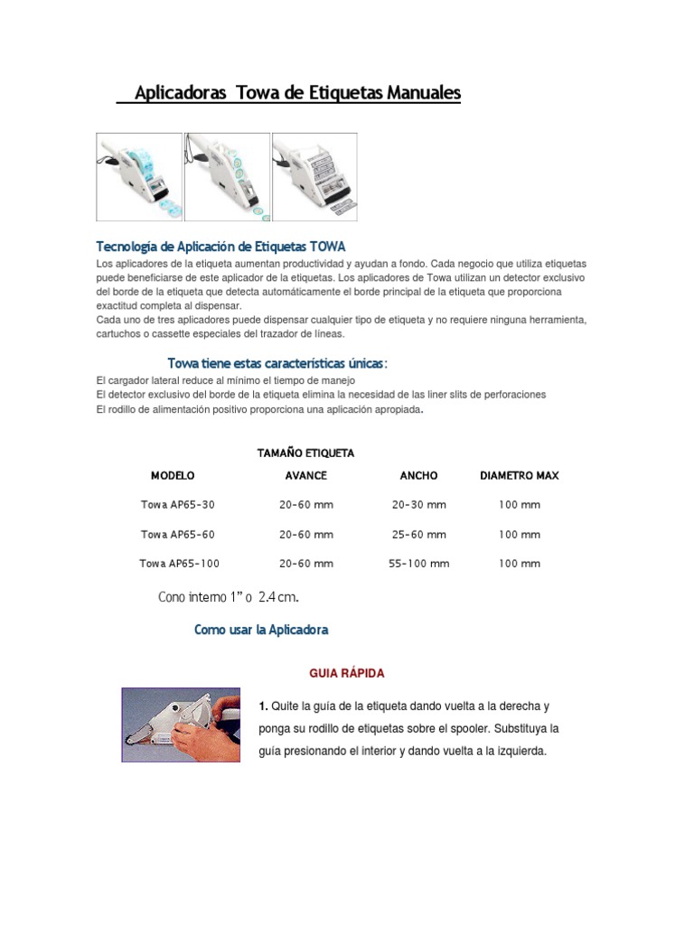 Aplicadores TOWA | PDF | Equipo | Bienes manufacturados