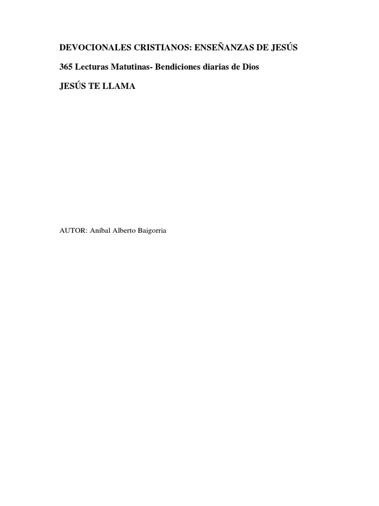 DEVOCIONALES CRISTIANOS. Jesucristo Te Llama | PDF | Jesús | Salvación