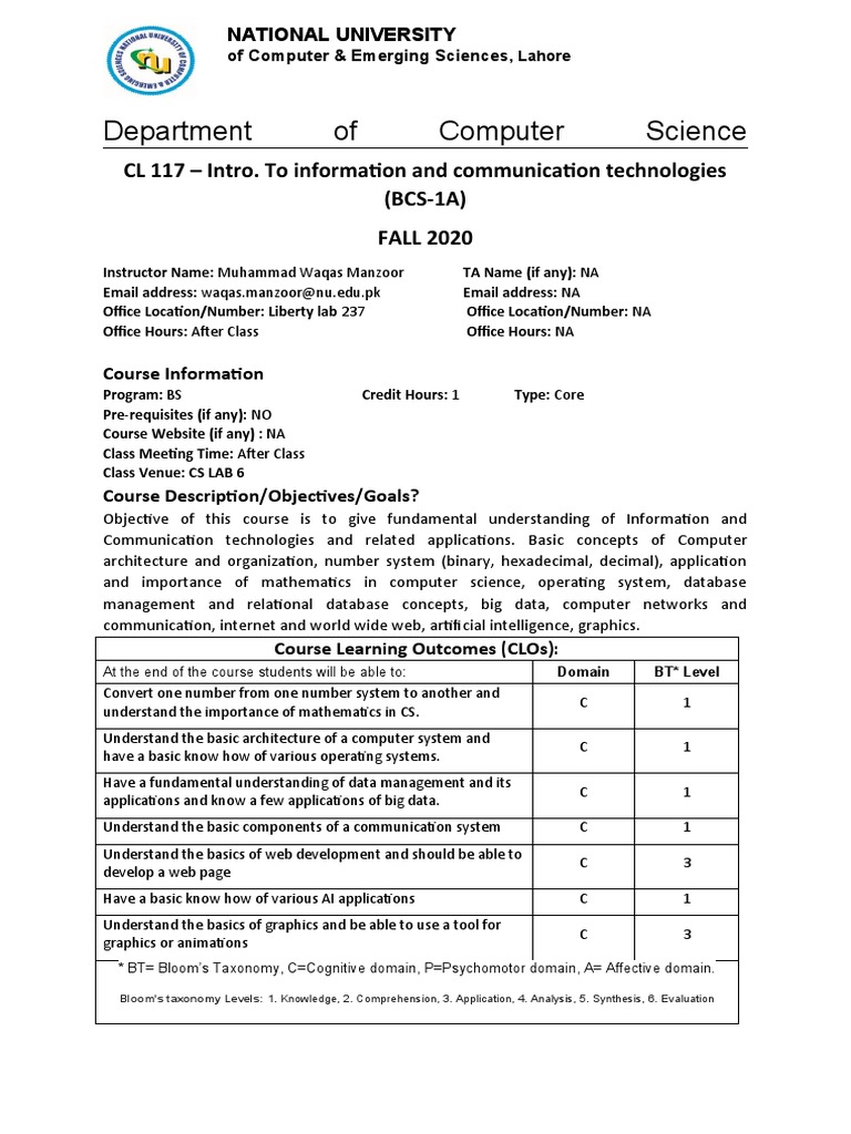 IICT - Outline - Template - v2 | PDF | Application Software | Computer Science