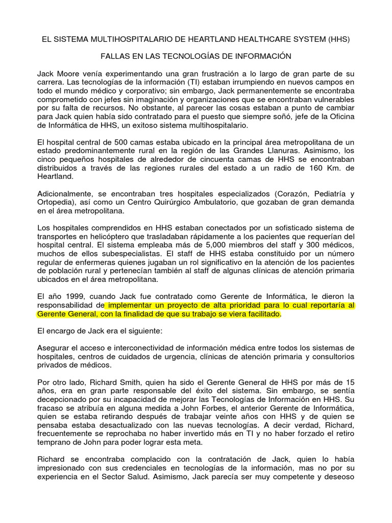 Sistema Multihospitalario de Heartland. Healthcare System | PDF ...